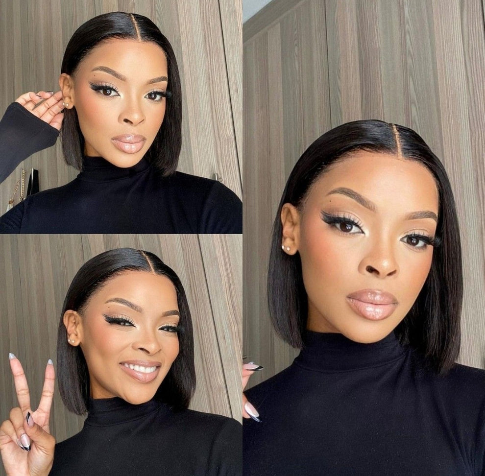 Brazilian Full Frontal Short Bob Wig – Prestige Wellness Hub